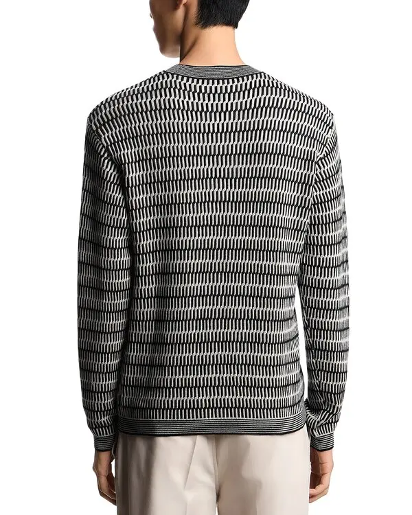 Emporio Armani Jacquard Virgin Wool Sweater - Solid Medium