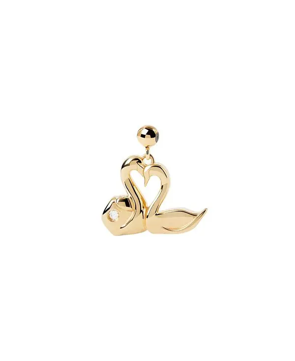 PDPAOLA Love Swans Charm - Gold