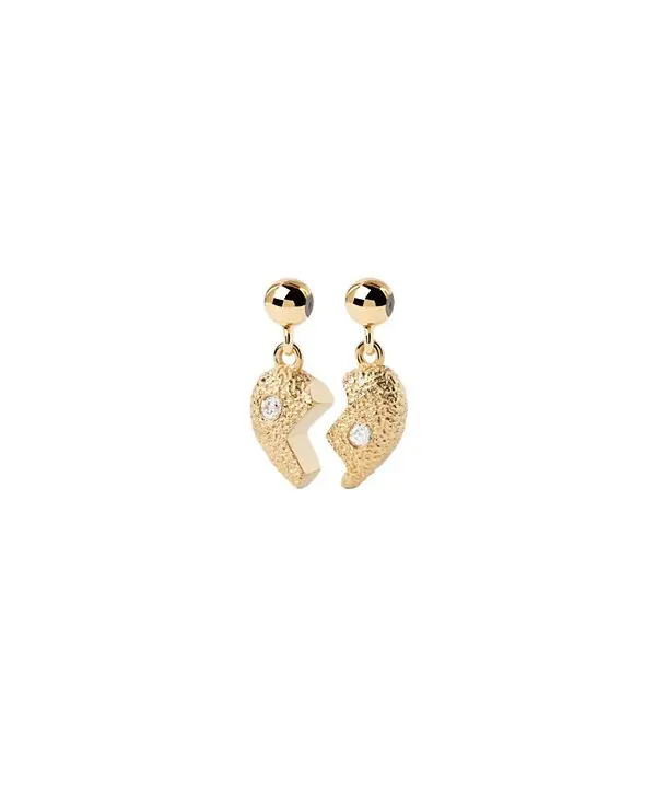 PDPAOLA Split Heart Charm - Gold