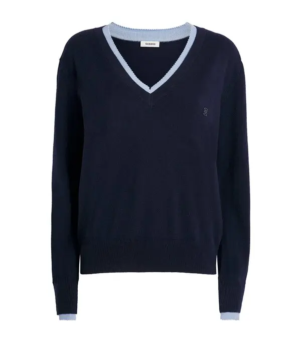 Sandro Wool-cashmere V-neck Sweater