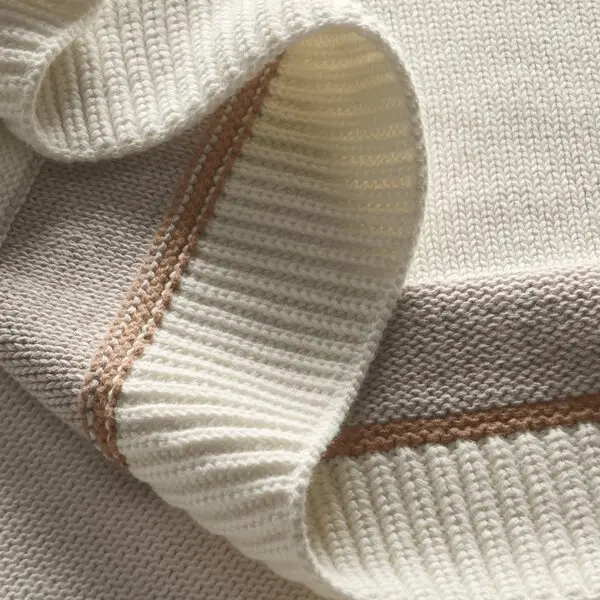 BOLL & BRANCH Court Knit Throw Blanket - Cream