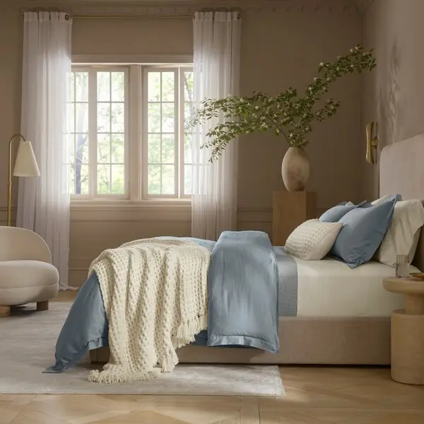 BOLL & BRANCH Grand Waffle Merino Wool Throw Blanket