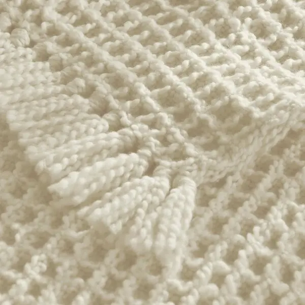 BOLL & BRANCH Grand Waffle Merino Wool Throw Blanket