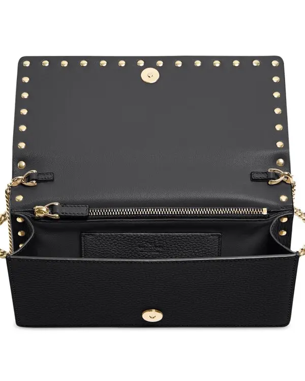 Valentino Garavani Rockstud Wallet With Chain - Black