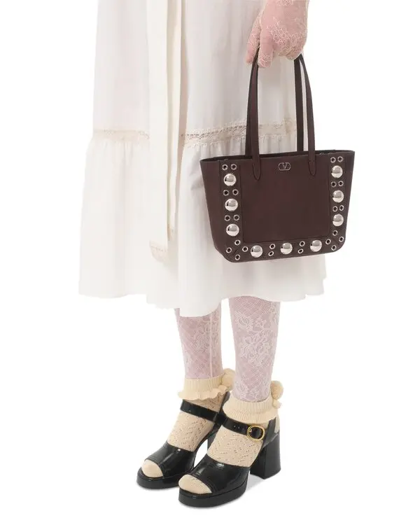 Valentino Garavani Nellcote Mini Shopping Tote Bag - Brown