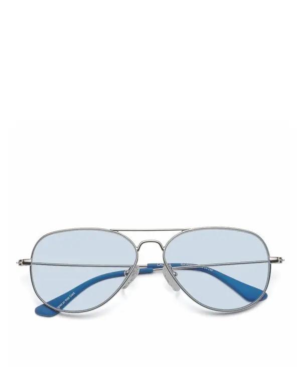 CADDIS Mabuhay 58 Mm Reading Glasses - Chrome - Blue