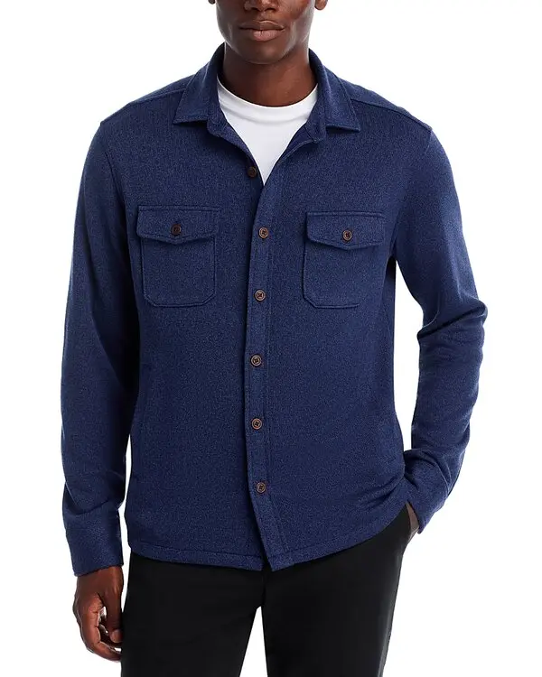 Peter Millar Crown Fleece Shirt Jacket - Navy
