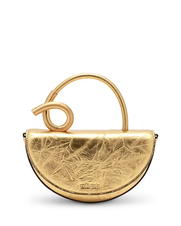 Cult Gaia Azariah Nano Leather Crossbody - Brass