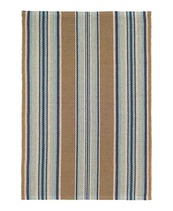 DASH & ALBERT Dash Albert Annie Selke Da142 Heron Stripe Indoor/outdoor Area Rug, 2'6x20'0 - Blue