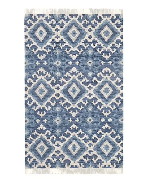 DASH & ALBERT Dash Albert Annie Selke Marmara Kilim Da1365 Runner, 2'6x8'0 - Blue
