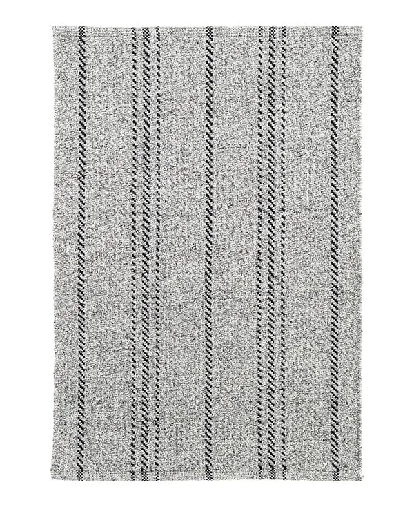 DASH & ALBERT Dash Albert Annie Selke Melange Stripe Indoor/outdoor Da1028 Area Rug, 9'0x12'0 - Gray/black