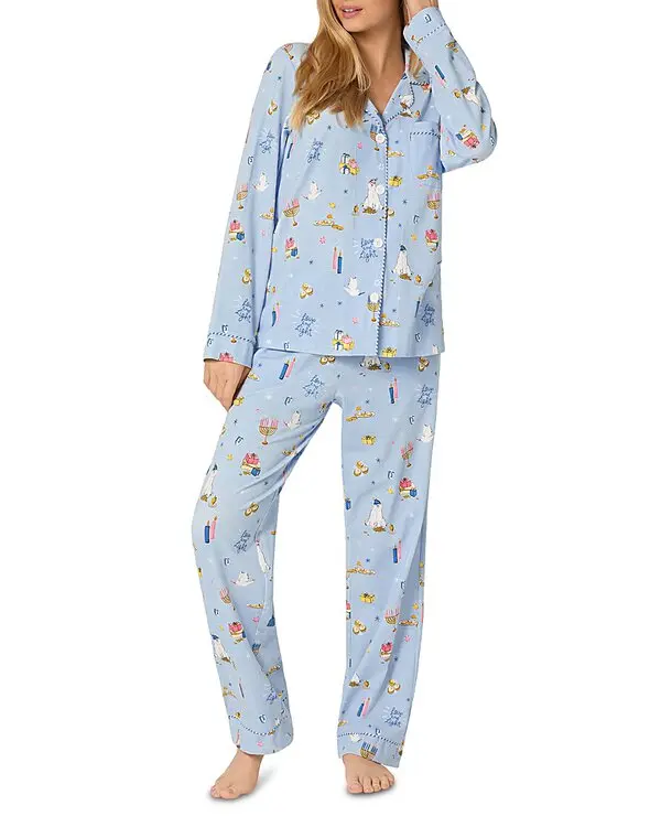 BEDHEAD PAJAMAS Printed Long Sleeve Pajama Set - Love And Light