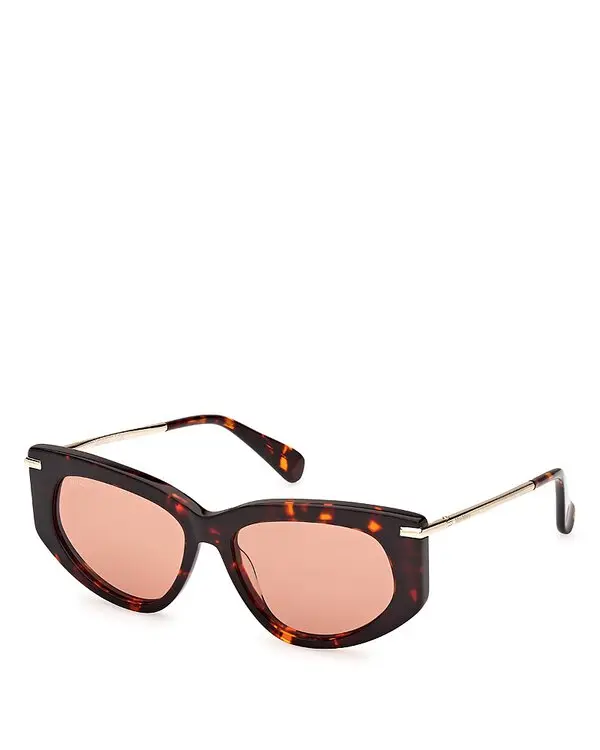 Max Mara Oval Sunglasses - Havana/orange Solid