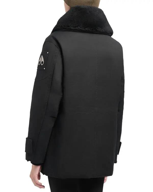 Moose Knuckles Aurora Shearling Trim Down Jacket