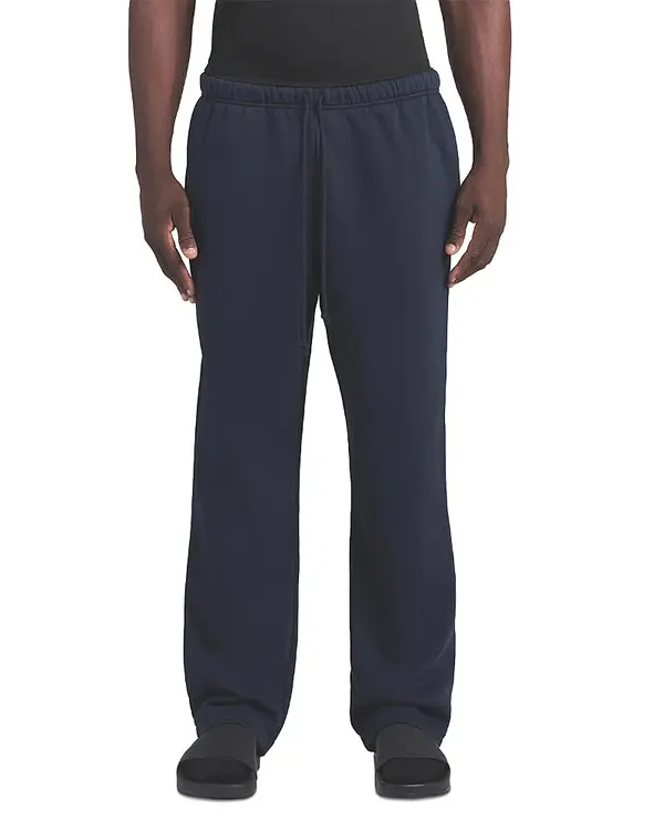 SKIMS Fleece Straight Leg Sweatpants - Navy