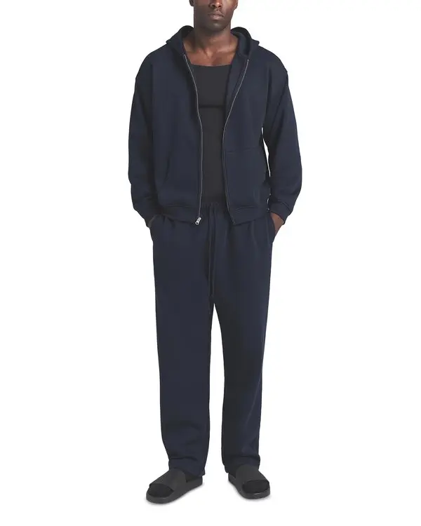 SKIMS Fleece Straight Leg Sweatpants - Navy