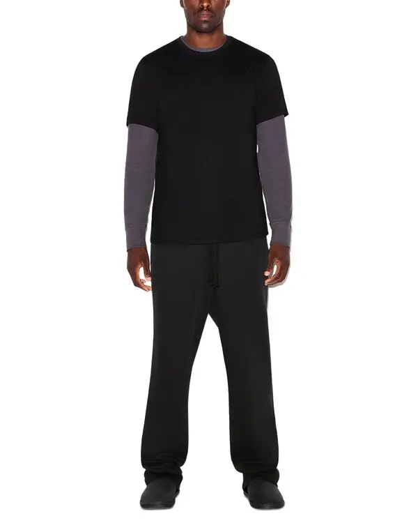 SKIMS Fleece Straight Leg Sweatpants - Navy