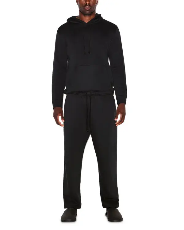 SKIMS Fleece Straight Leg Sweatpants - Washd Onyx
