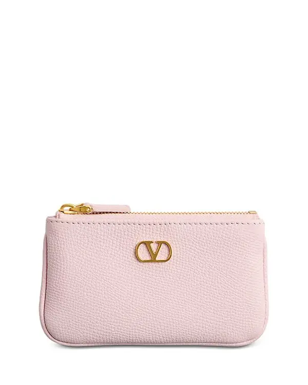 Valentino Garavani Signature Vlogo Key Ring Pouch - Rose Quartz