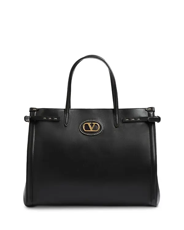 Valentino Garavani Vlogo Convertible Shopping Tote Bag - Black