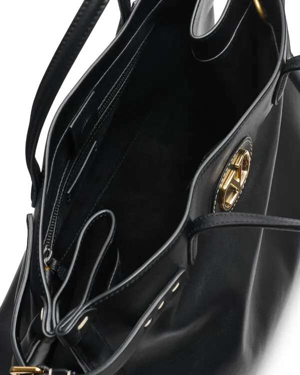Valentino Garavani Vlogo Convertible Shopping Tote Bag - Black