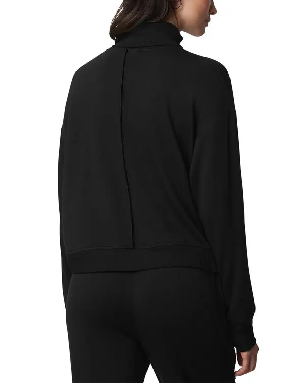 Splendid Supersoft Trim Turtleneck Sweater - Black