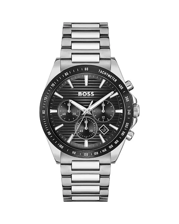 Hugo Boss Strike Chronograph, 41mm - Black/silver