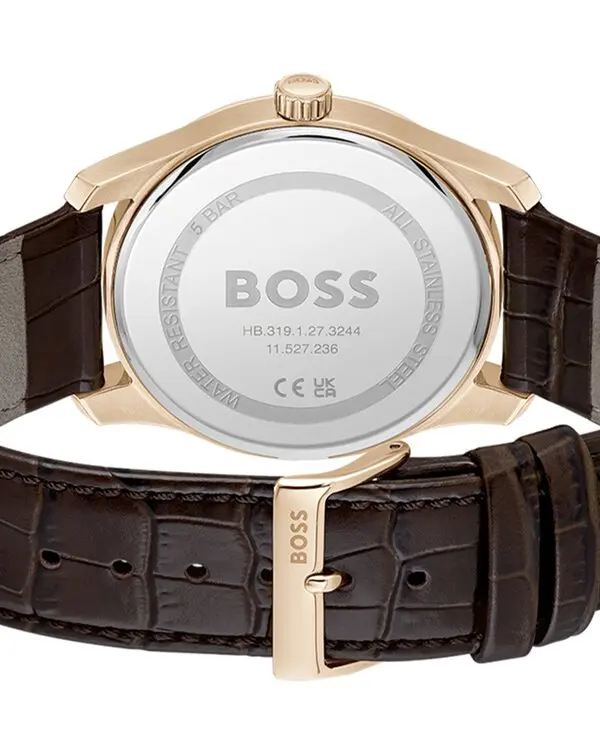 Hugo Boss Principle Master Watch, 41mm - Blue/brown
