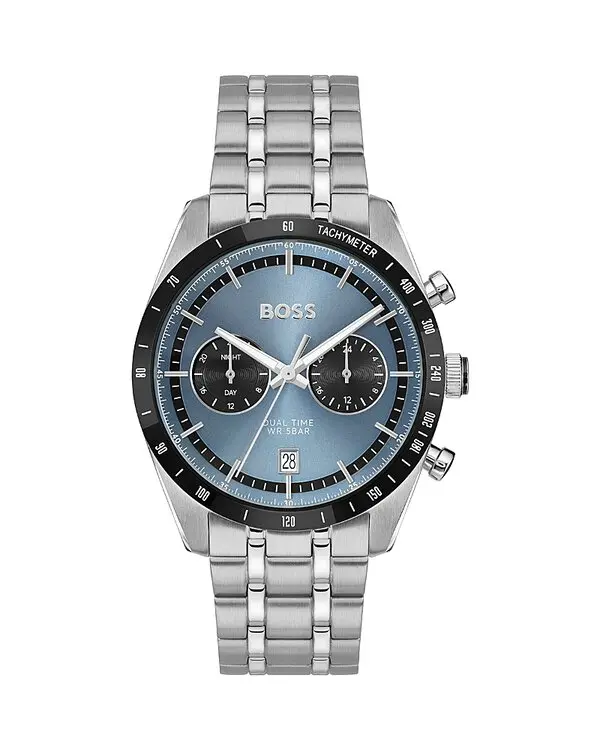 Hugo Boss Tourmaster Watch, 41mm - Blue/silver