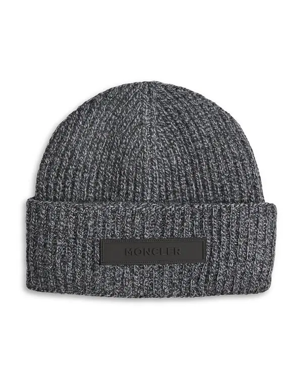 Moncler Mouline Wool And Cashmere Beanie - Black
