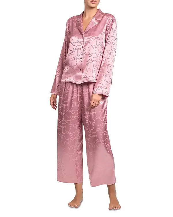 IN BLOOM BY JONQUIL Jacquard Long Sleeve Pajama Set - Rose