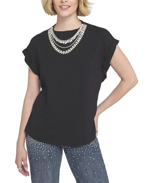 ELLE COLLECTION Embellished Top