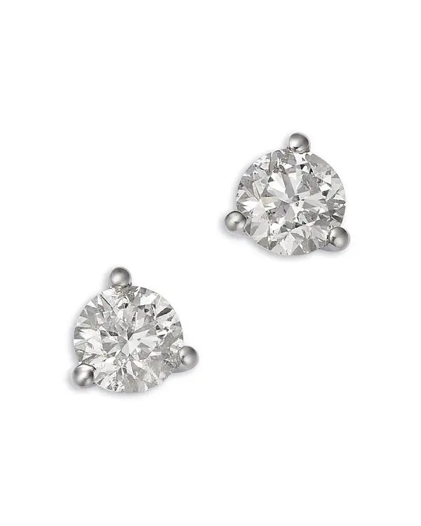 Bloomingdale'S Diamond Solitaire Stud Earrings In 14k Gold, 0.75 Tcw - White Gold