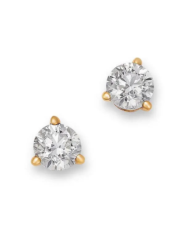 Bloomingdale'S Diamond Solitaire Stud Earrings In 14k Gold, 0.75 Tcw - Yellow Gold