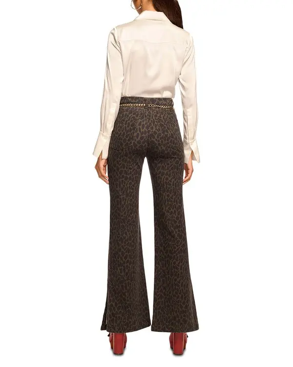 Ramy Brook Tyra High-rise Flared Animal-print Jeans