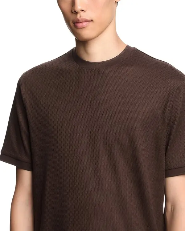 Emporio Armani Jacquard Cotton Jersey Tee - Solid Dark
