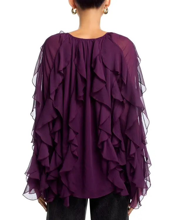 AREA STARS Flyn Ruffle Blouse - Purple