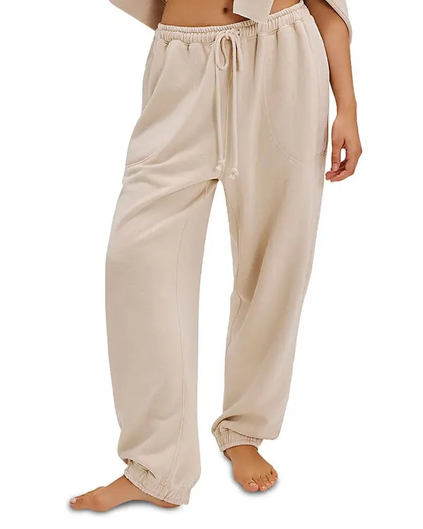 Free People Slow It Down Jogger Pants - Morning Oat