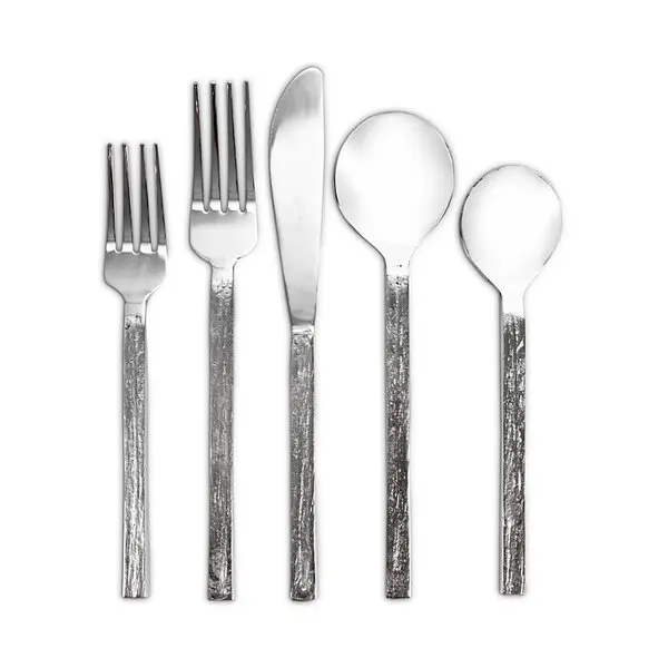 SHELTON METAL La Tavola Five Piece Flatware Set - Silver