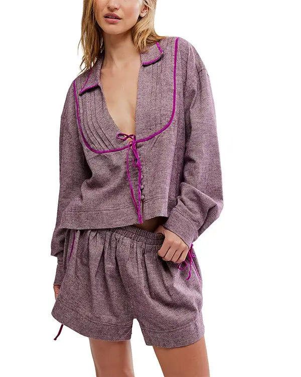 Free People Close To Home Flannel Pajama Set - Cactus Flower