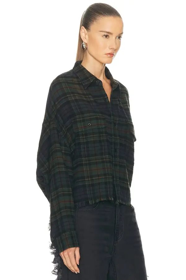 R13 Cropped Work Shirt