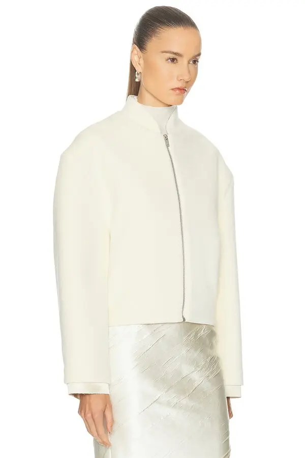 JIL SANDER Velvet Zip Up Jacket