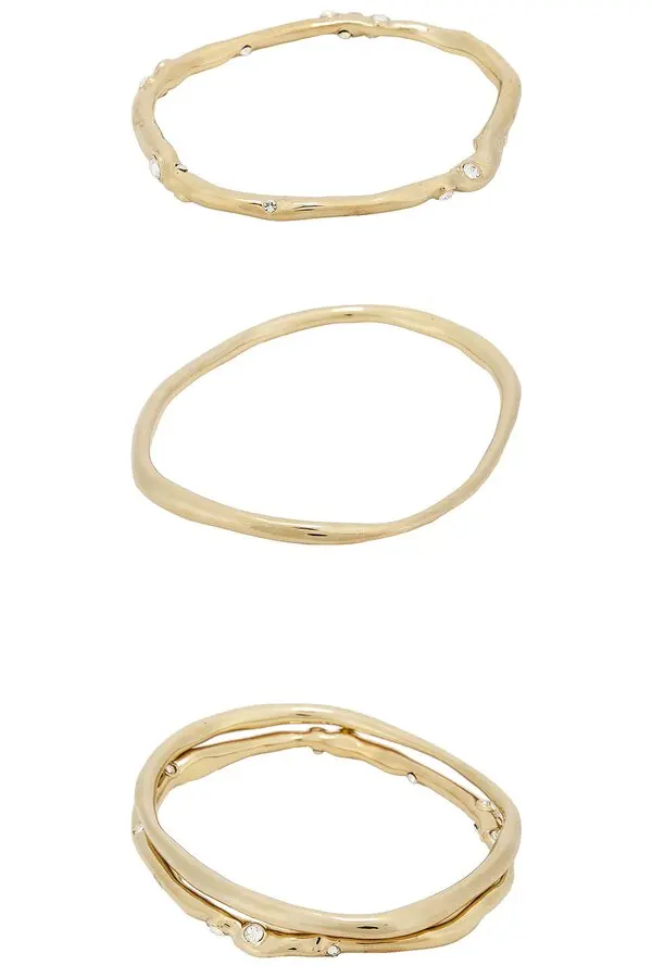 Dries Van Noten Bangle Bracelet Set - Gold