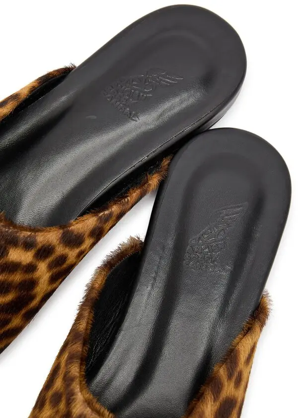 ANCIENT GREEK SANDALS The Slipper Printed Pony-hair Mules