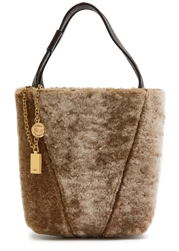 Chloé Spin Small Shearling Tote Bag