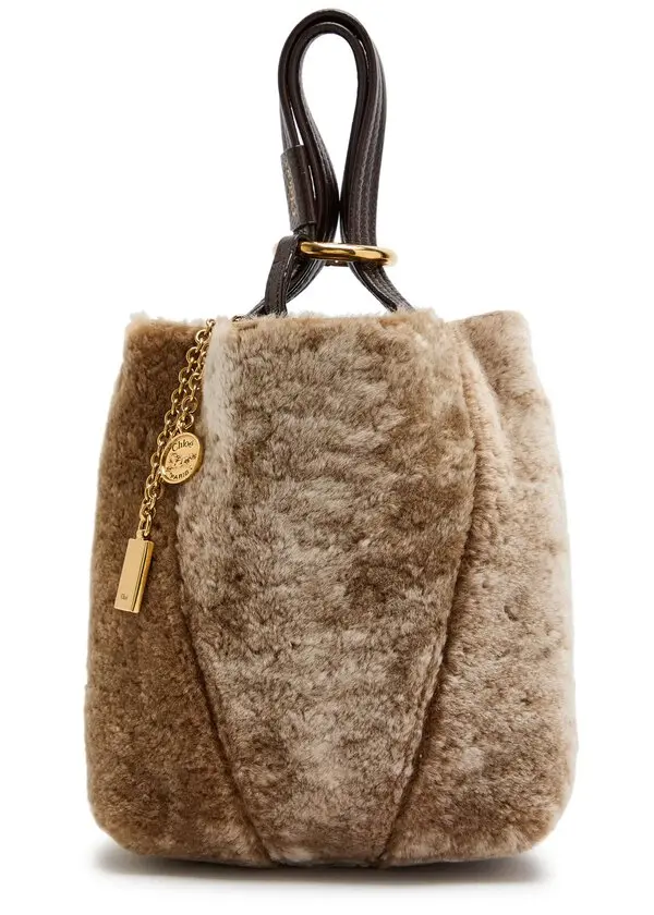 Chloé Spin Small Shearling Tote Bag