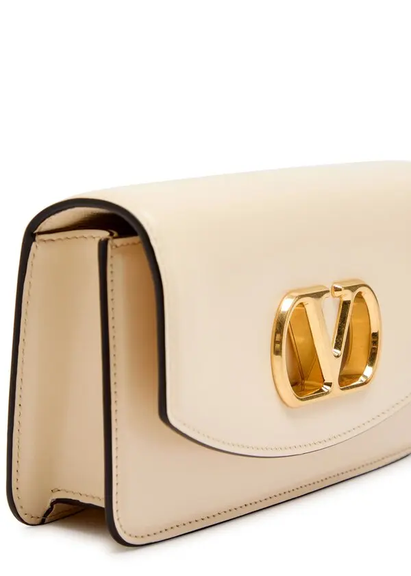 Valentino Garavani Vain Small Vlogo Leather Clutch