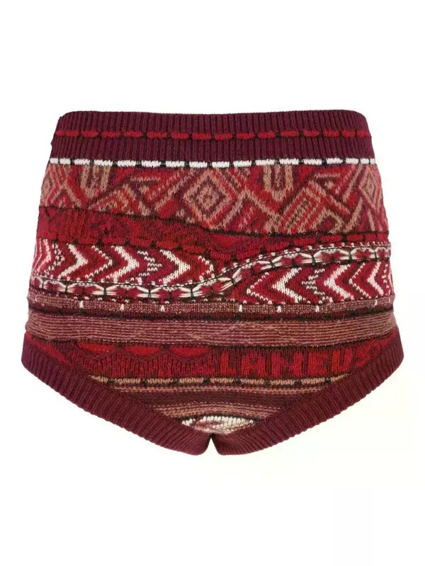 LANEUS Geometric-pattern Shorts