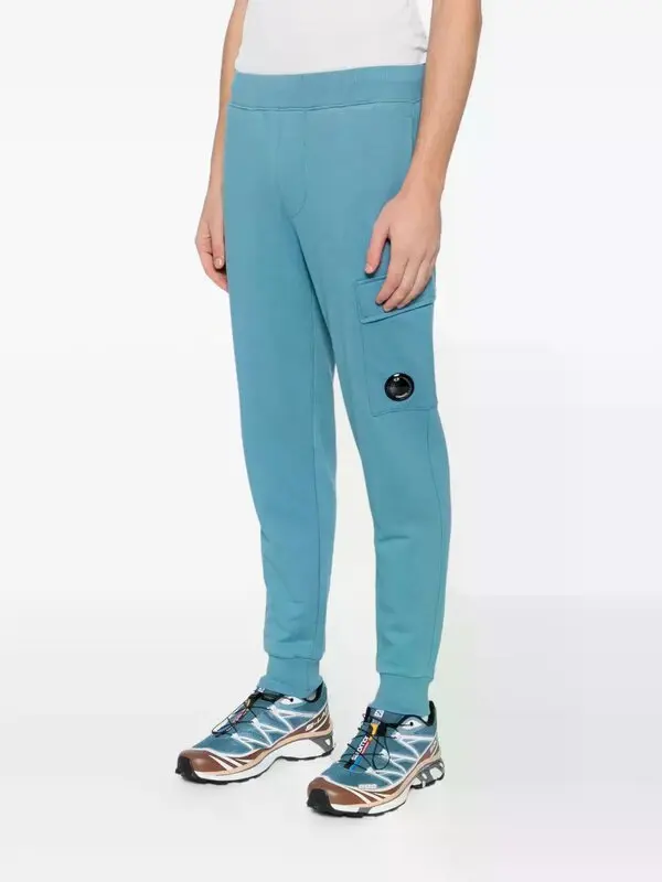 C.P. COMPANY Logo-plaque Cotton Track Pants - Blue