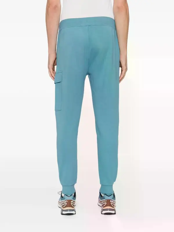 C.P. COMPANY Logo-plaque Cotton Track Pants - Blue